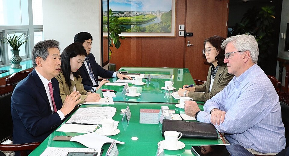 안효대 울산시 경제부시장, 프랭크보직 미국 트린지오 CEO와 투자협력 논의